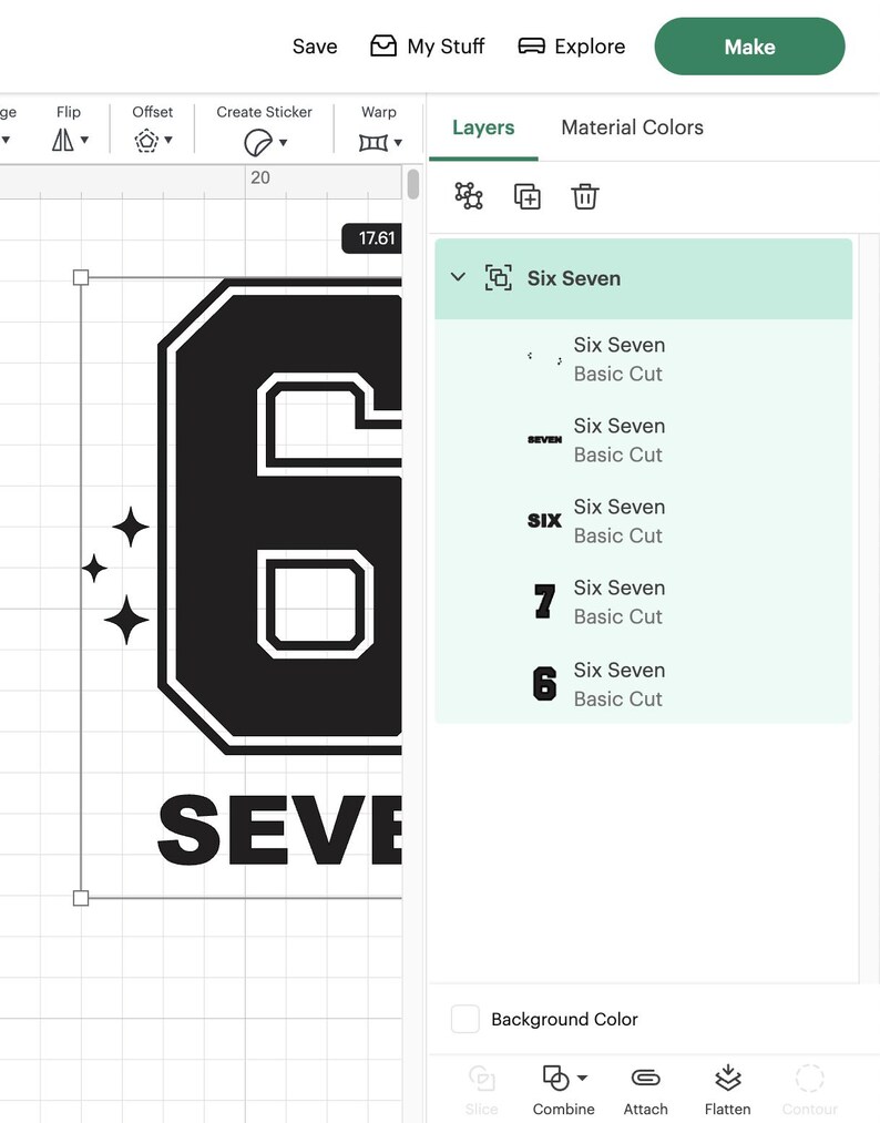 Six Seven SVG: Distressed Varsity Design Cut File (digital Download) - Etsy
