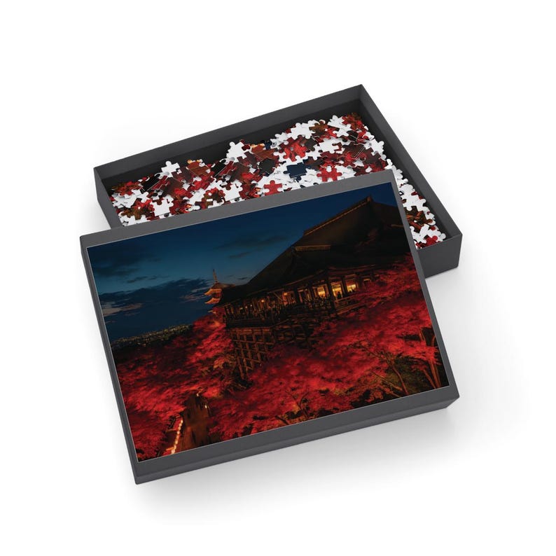 Crimson Autumn in Kyoto Puzzle | Kiyomizu-dera Temple and Pagoda ...
