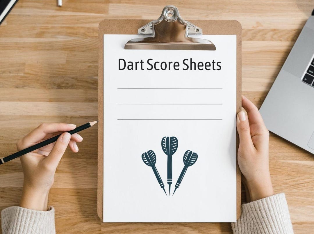 Dart Score Sheets 120 Pages Printable PDF - Etsy