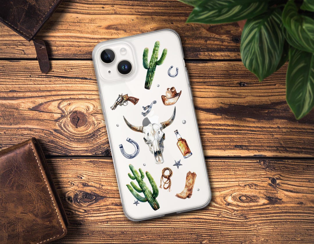 Rustic Western Cowboy iPhone Clear Case – Horse & Rodeo Western Theme ...