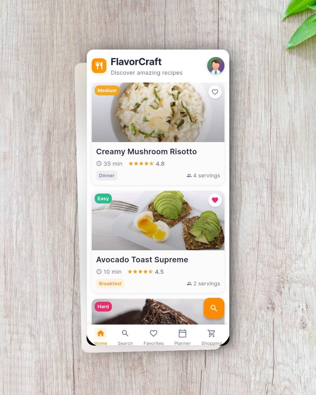 Flutter Recipe App Template | Flavor Craft UI | Meal Planner & Shopping ...