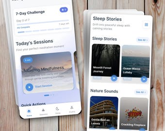 Meditation App Template (flutter Source Code) — Guided Sessions, Sleep ...