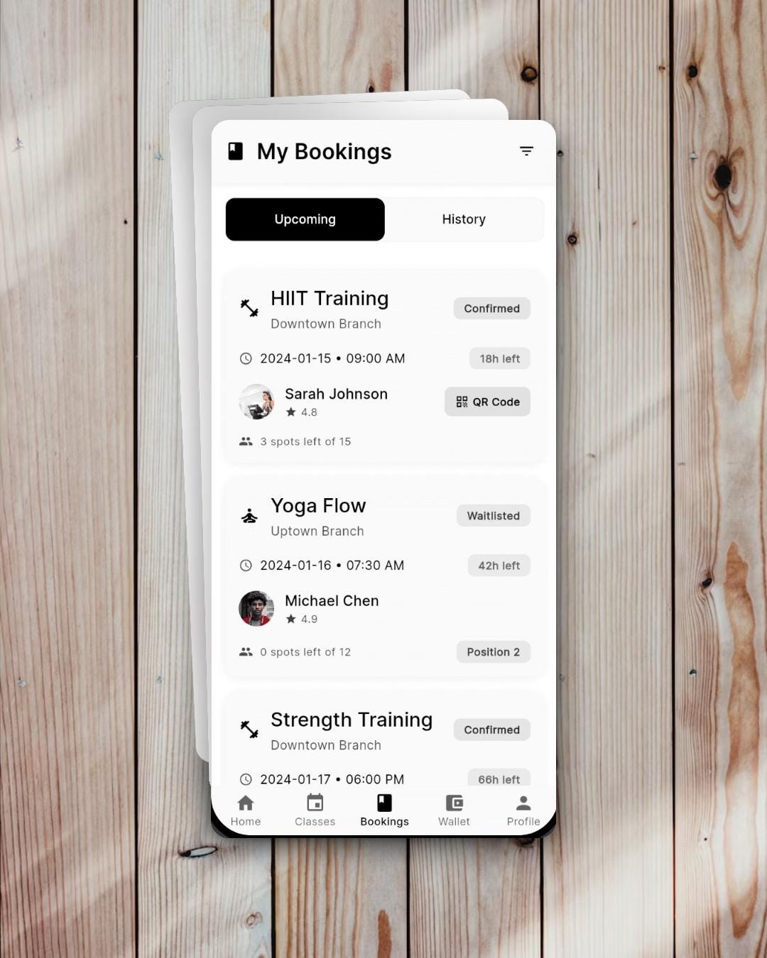 Gym Management App Template (flutter Source Code) — Class Booking ...