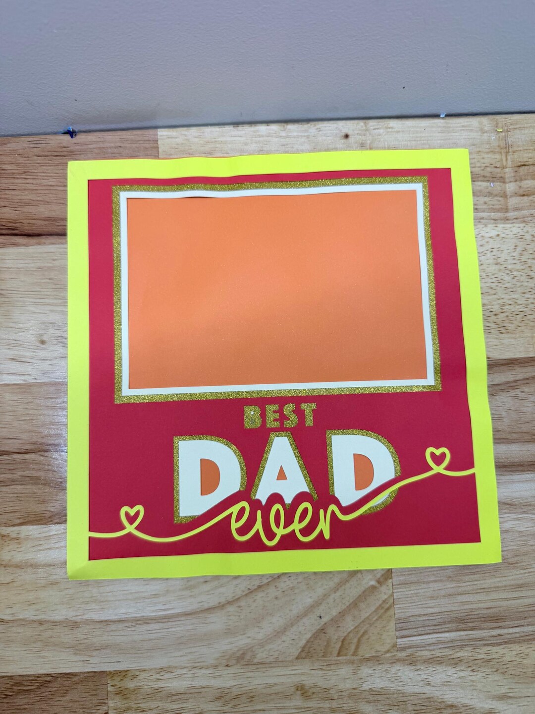 Handmade Layered Cardstock Style Frame Best Dad Ever - Etsy