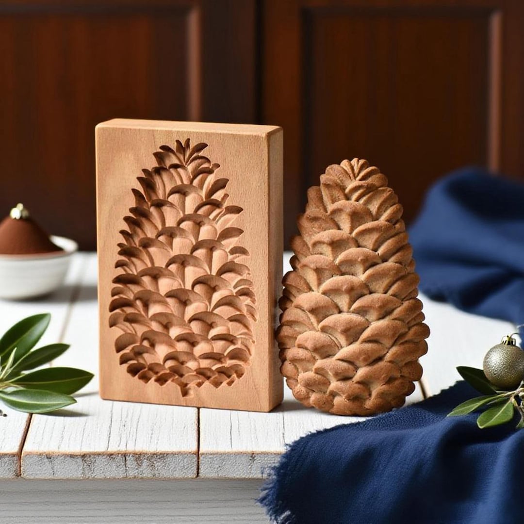 Pine Cone Cookie Mold, Wooden Cookie Cutters, Christmas Gifts - Etsy