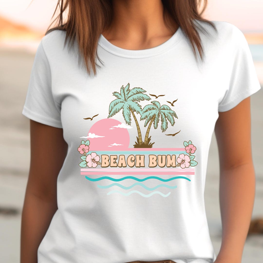 Beach Bum Shirt, Cute Beach Shirt, Beach Bum Tee, Funny Beach T-shirt ...