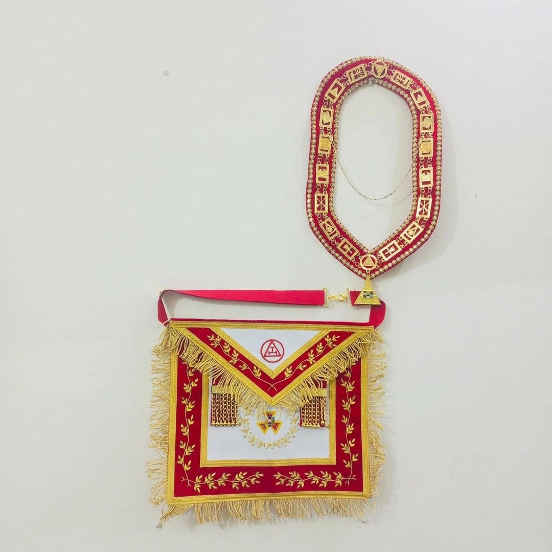 New Masonic Royal Arch Php Past High Priest Apron With Collar & Jewel ...