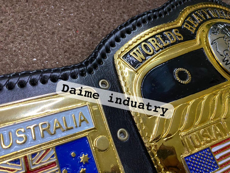NWA Dome Globe Heavyweight Wrestling Championship Belt 4mm Zinc Replica ...