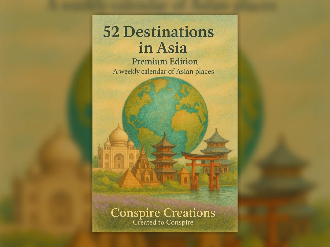 52 Destinations in Asia – 52-week Digital Calendar & Planner (fillable ...