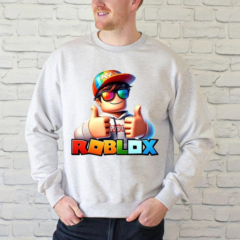 Colorful Roblox Sweatshirt, Gamer Pullover, Kids & Teens - Etsy