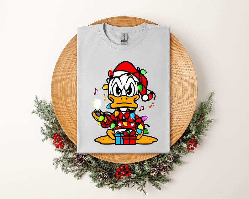 Disney Donald Duck Christmas Lights Shirt, Xmas Family Tee - Etsy