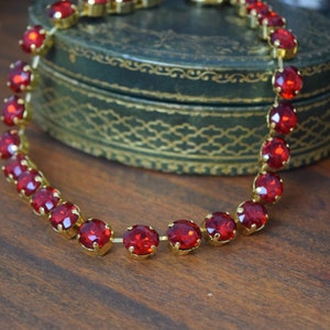 Ruby Anna Wintour Necklace Red Georgian Collet Necklace - Etsy