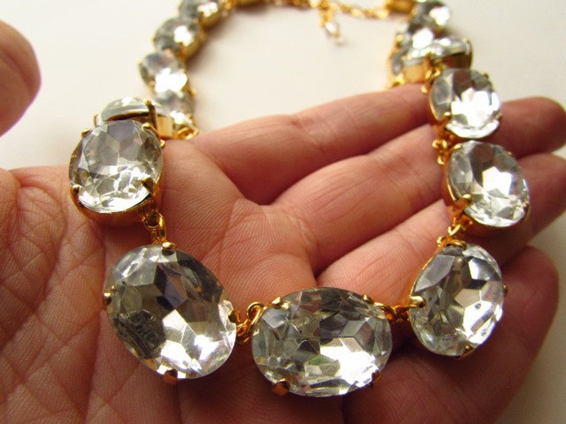 Diamond Anna Wintour Necklace Georgian Paste Necklace | Etsy