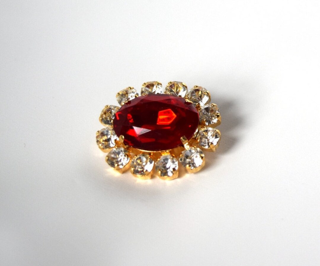 Ruby Pin, Georgian Paste Brooch, 18th Century Brooch, Regency Pin ...