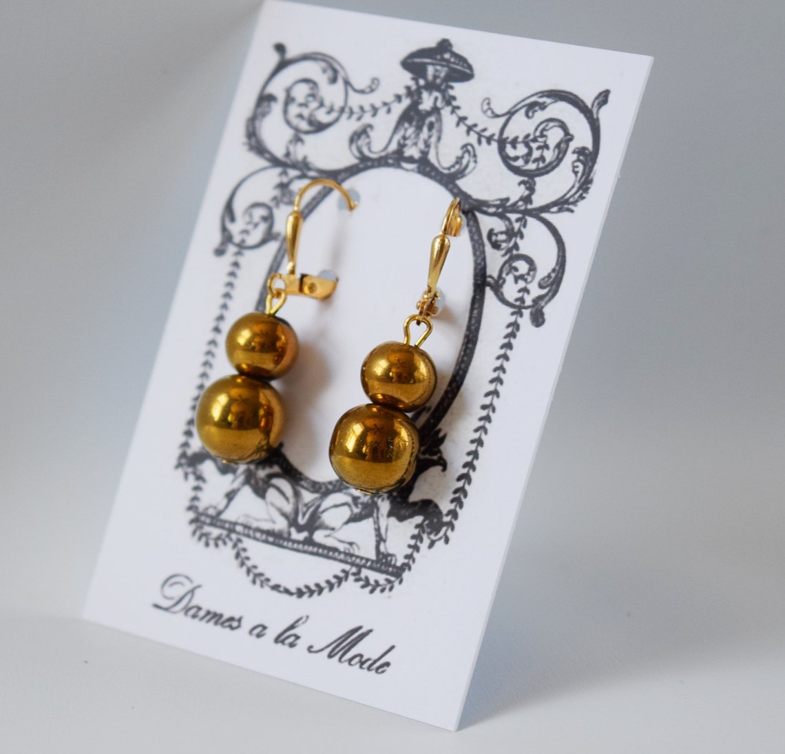 Regency Golden Ball Earrings, Historical Earrings, 18th Century Jewelry ...