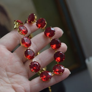 Ruby Anna Wintour Necklace, Red Georgian Collet Necklace, Georgian ...