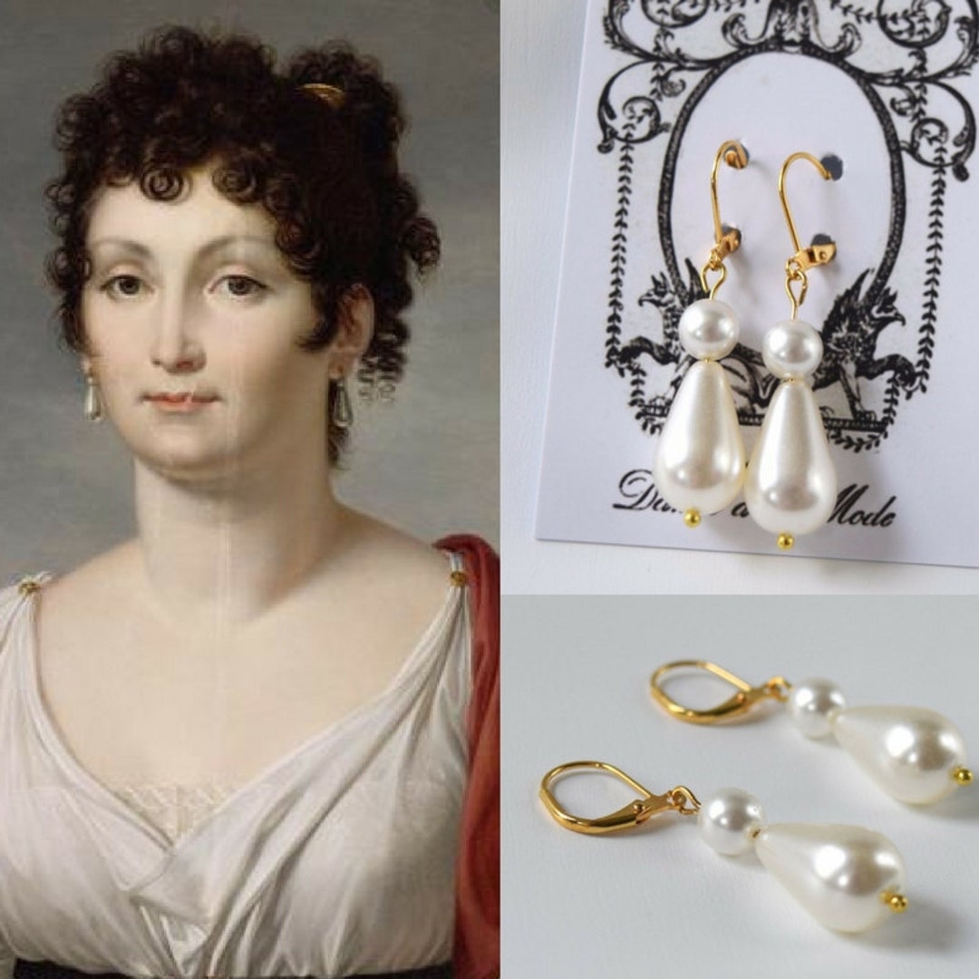Glass Pearl Earrings, 18th Century Jewelry, Eighteenth Century Pearl ...