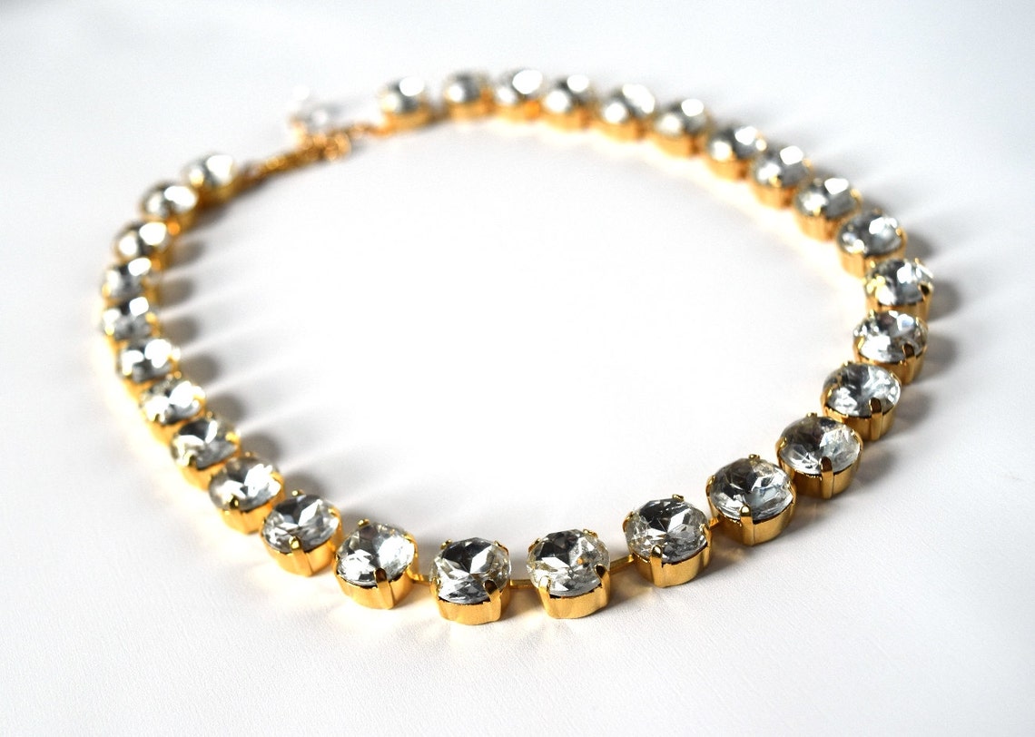 Crystal Necklace Diamond Anna Wintour Necklace Georgian - Etsy