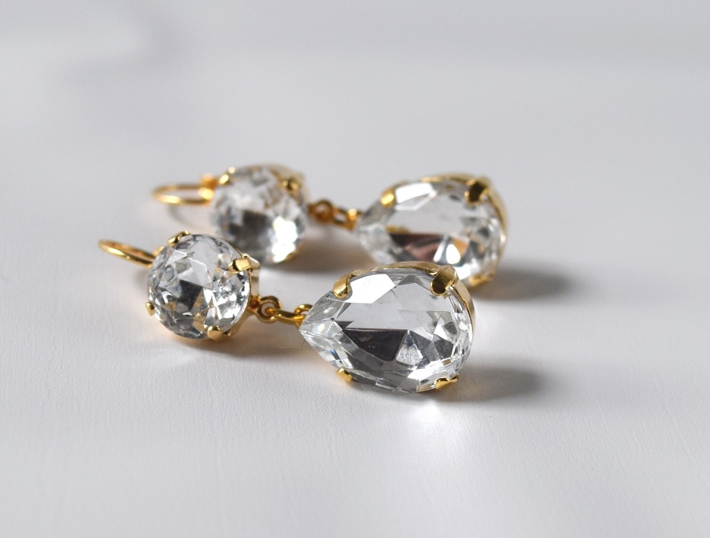 Big Crystal Earrings Diamond Rhinestone Wedding Earring | Etsy