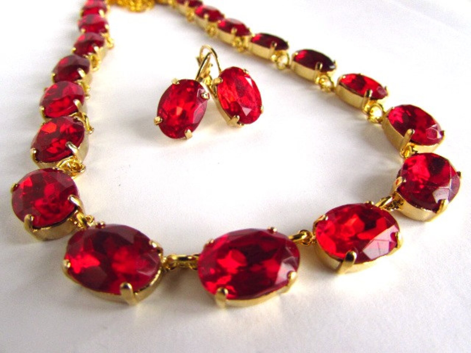 Ruby Anna Wintour Necklace Georgian Collet Necklace Red | Etsy