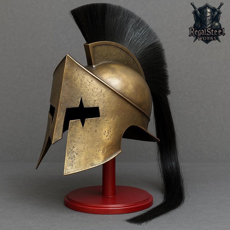 Medieval 300 Movie King Leonidas Spartan Helmet Knight Greek Helmet ...