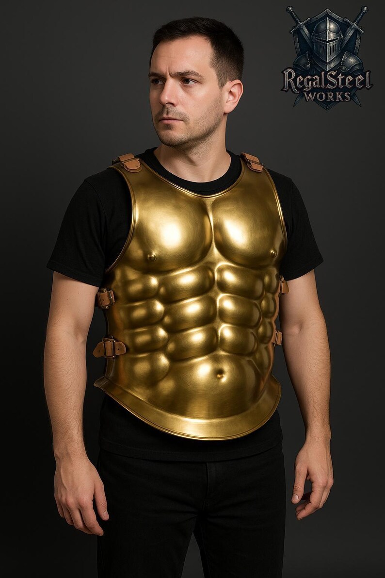 Medieval Knight Steel Spartan Cuirass Armor Knight Muscle Breastplate ...