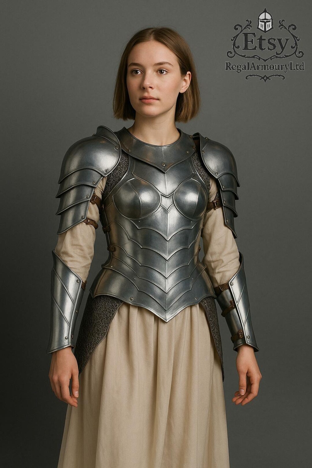 Medieval Lady Knight Steel Queen of Elves Half Body Armor Suit - Brave ...