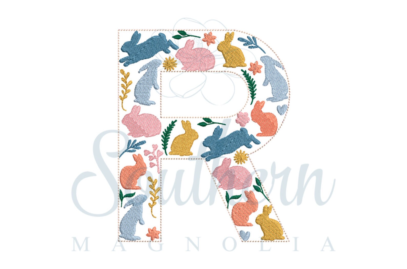 R Easter Embroidery Design | Easter Alphabet Applique, Easter ...