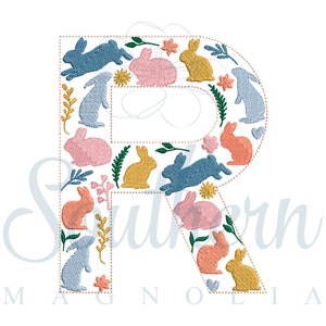 R Easter Embroidery Design | Easter Alphabet Applique, Easter ...