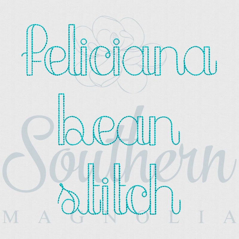 Bean Stitch Embroidery Font - Etsy