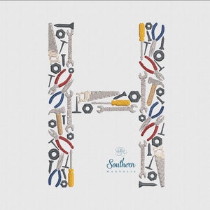 H Tools Alphabet Embroidery Design - Etsy