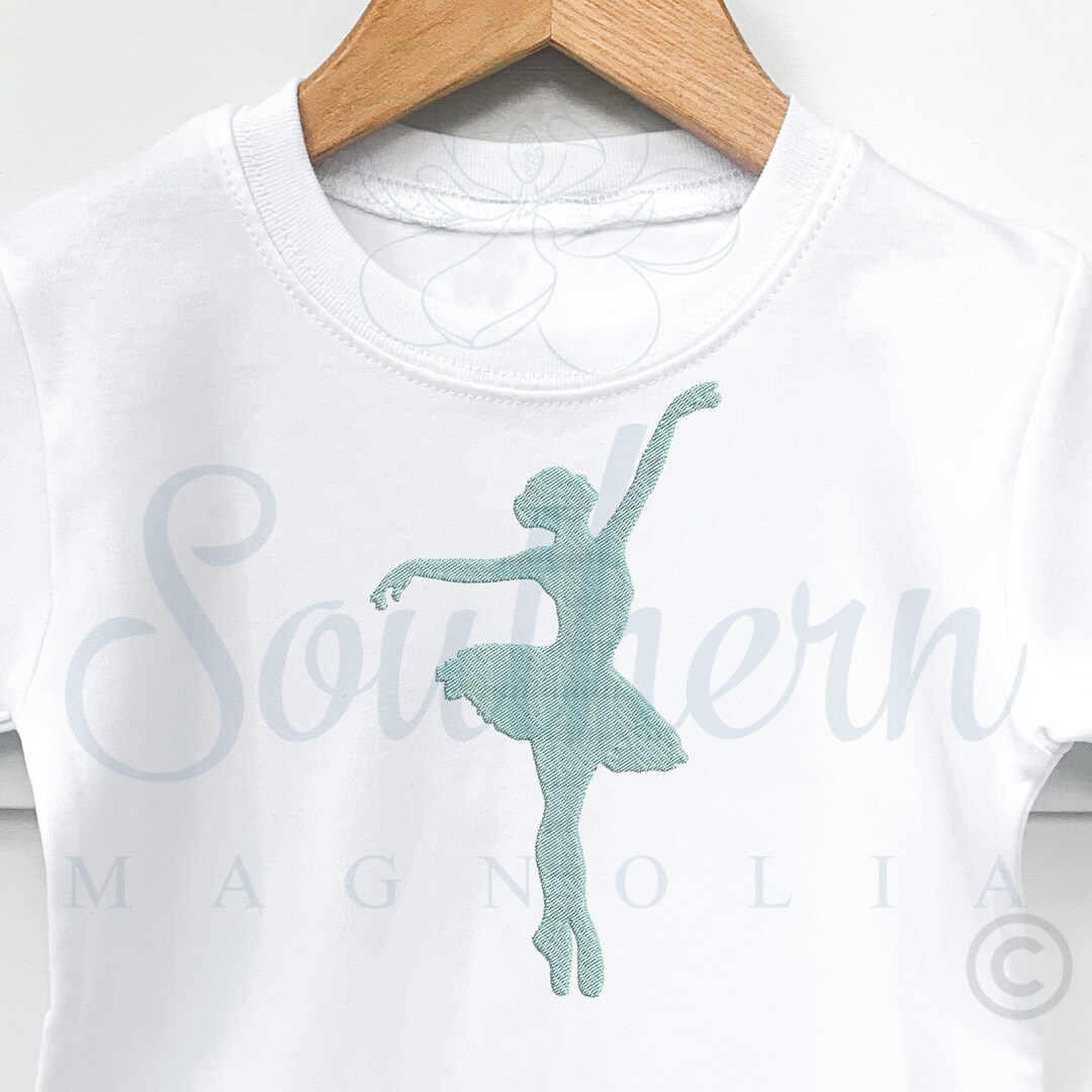 Ballerina Embroidery Design, Fill Stitch, Dancer Embroidery File, Dance ...