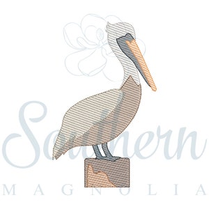 Pelican Sketch Fill Embroidery Design, Pelican Embroidery Design ...