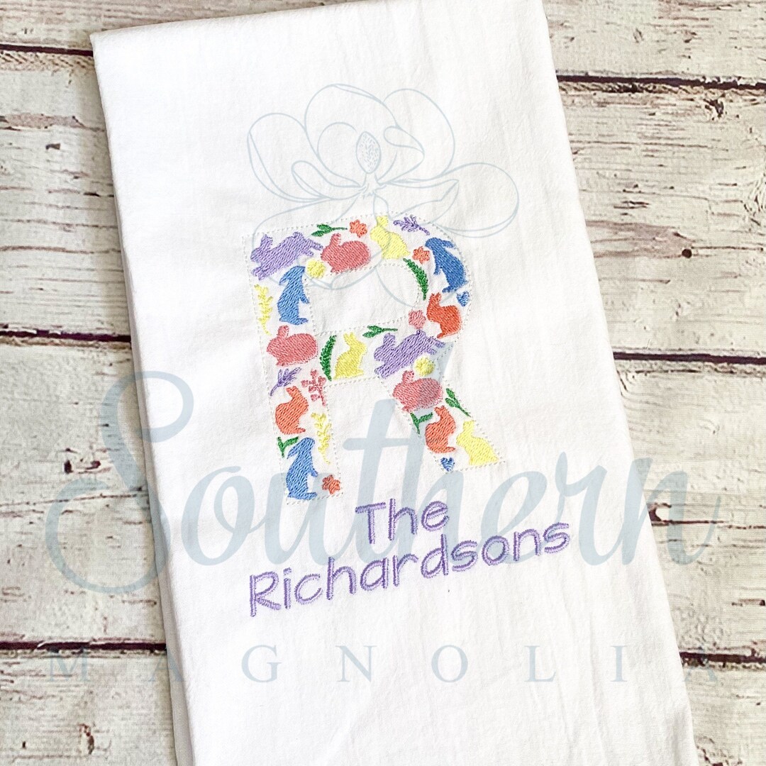 R Easter Embroidery Design | Easter Alphabet Applique, Easter ...