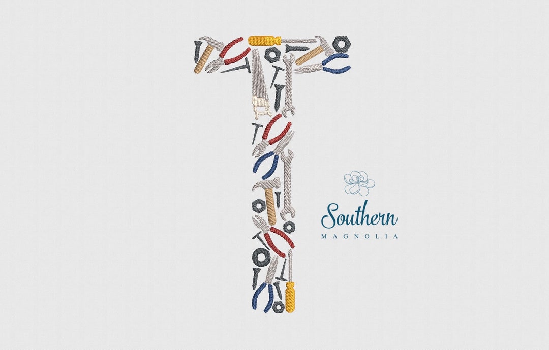 T Tools Alphabet Embroidery Design - Etsy