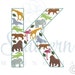 K Zoo Alphabet Embroidery Design, Zoo Embroidery Font, Safari ...