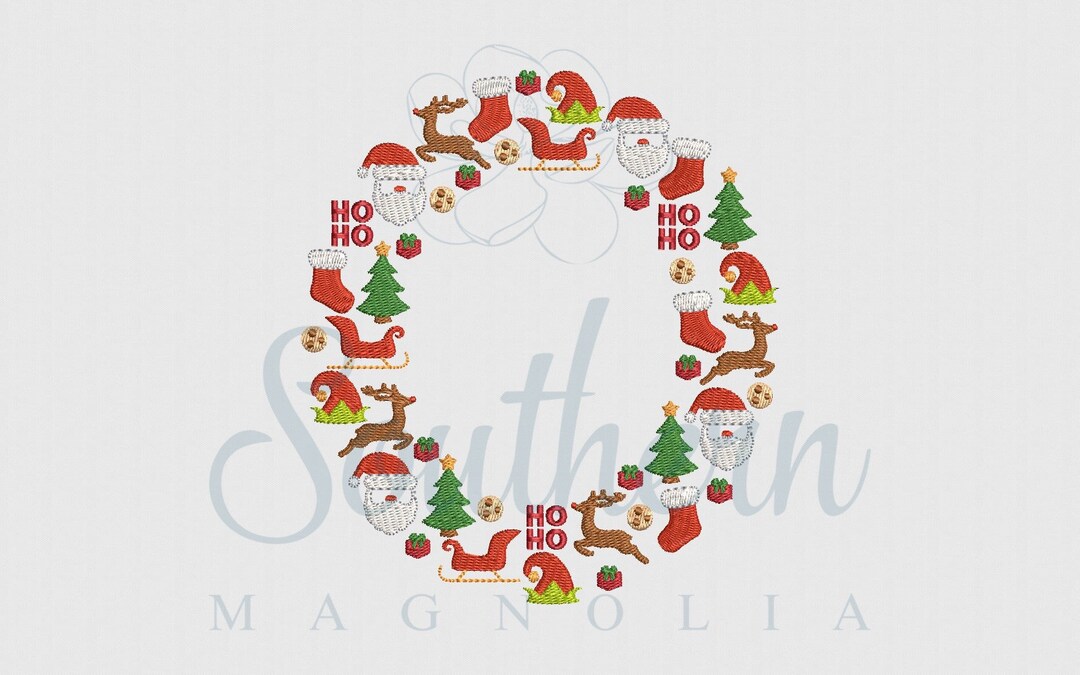 O Christmas Santa Alphabet Embroidery Design - Etsy