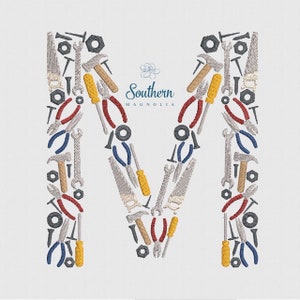 M Tools Alphabet Embroidery Design - Etsy