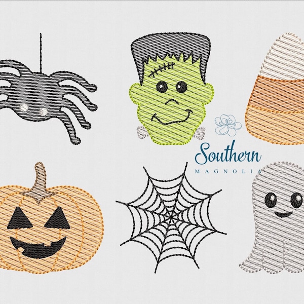 Halloween Embroidery Pattern - Etsy
