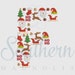 F Christmas Santa Alphabet Embroidery Design - Etsy