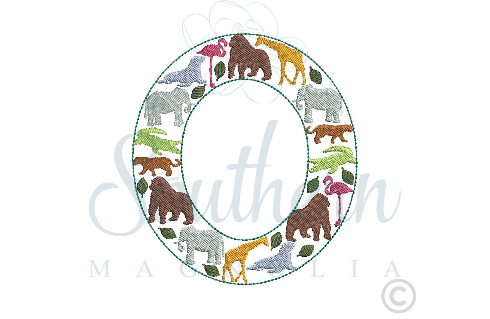 O Zoo Alphabet Embroidery Design zoo embroidery font safari | Etsy