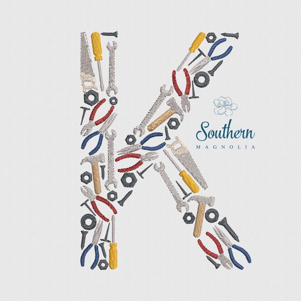 K Tools Alphabet Embroidery Design | Etsy