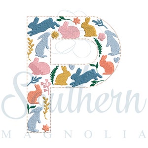 P Easter Embroidery Design | Easter Alphabet Applique, Easter ...