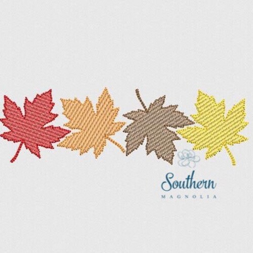 Fall Leaves Border Machine Embroidery Design Maple Leaf - Etsy