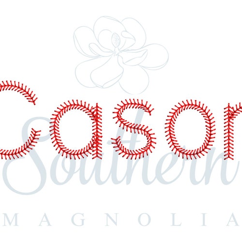 Baseball Stitching Font. Baseball Embroidery Design Baseball - Etsy