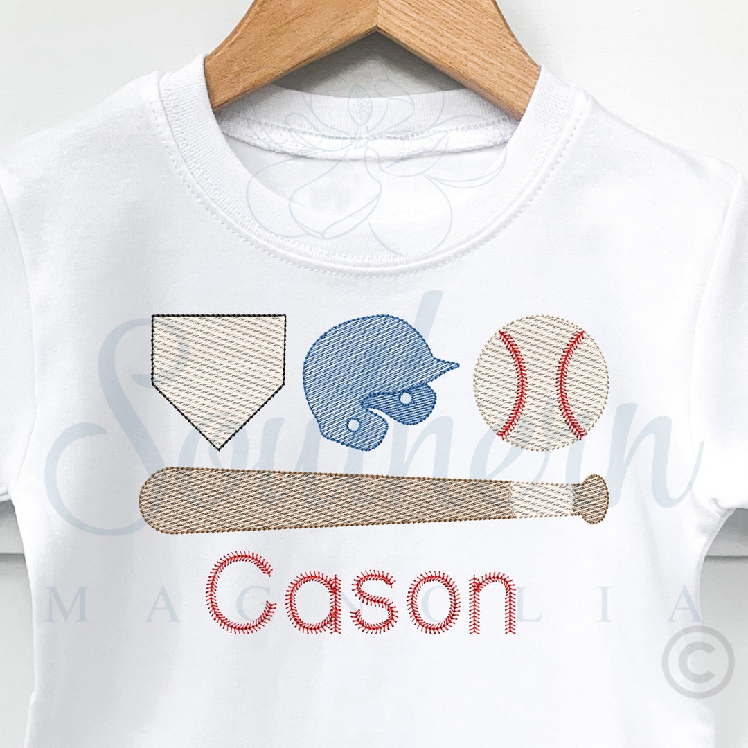 Baseball Quartet, Baseball Embroidery Design, Sketch Fill Embroidery ...