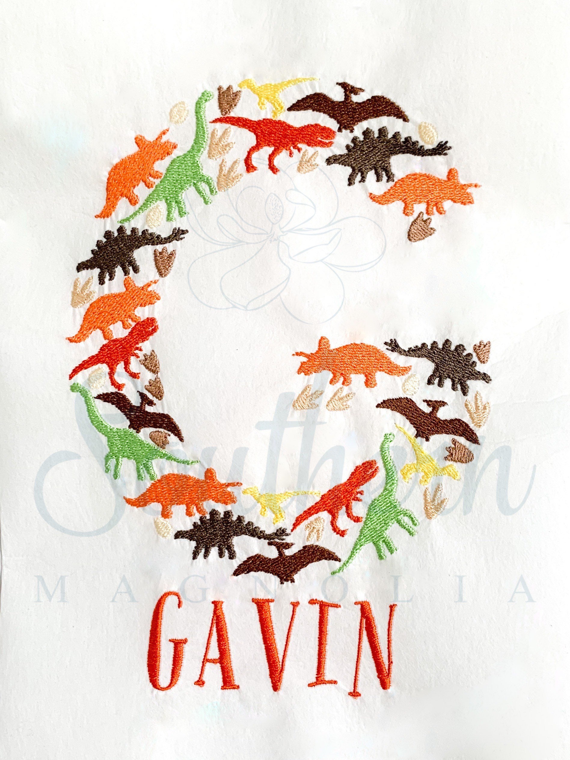 G Dinosaur Embroidery Design | Dinosaur Alphabet, Dinosaur Embroidery ...