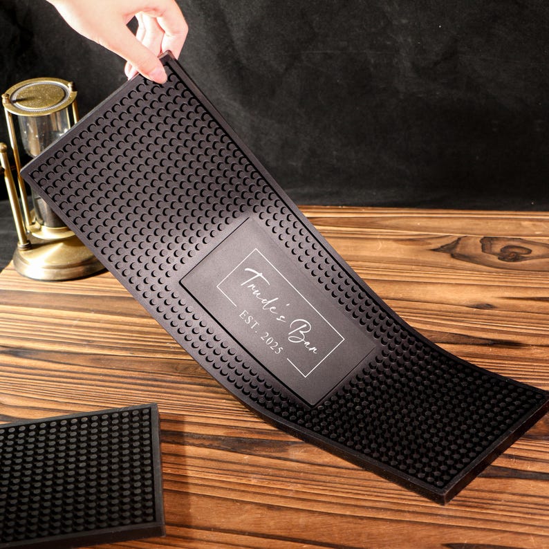 Personalized Silicone Bar Mat | Whiskey Gifts for Him | Whiskey Party ...