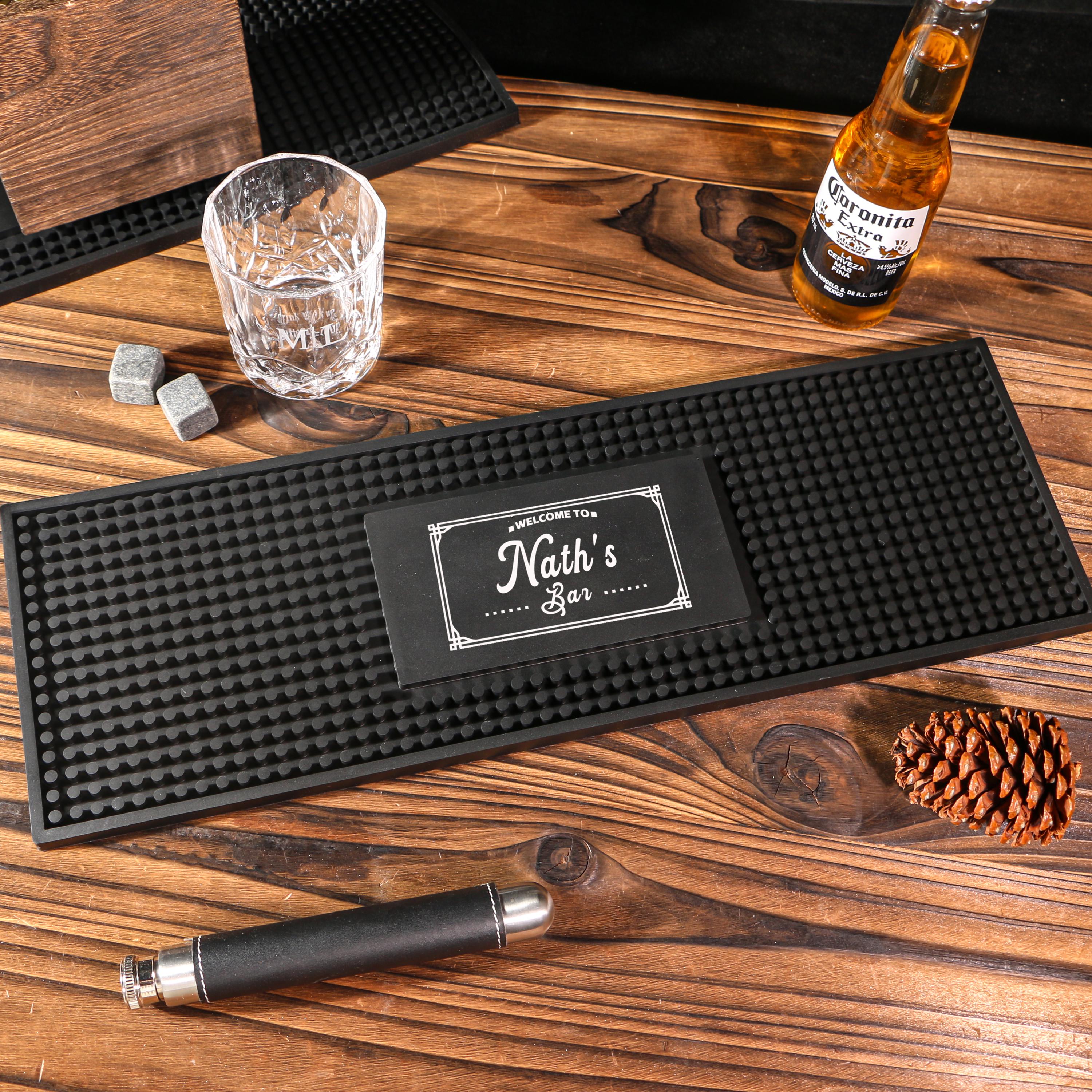 Personalized Silicone Bar Mat | Whiskey Gifts for Him | Whiskey Party ...
