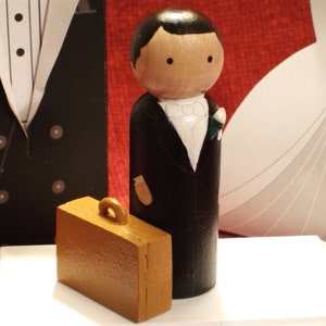 Custom Cake Topper Personalized Wood Doll Topper vintage - Etsy